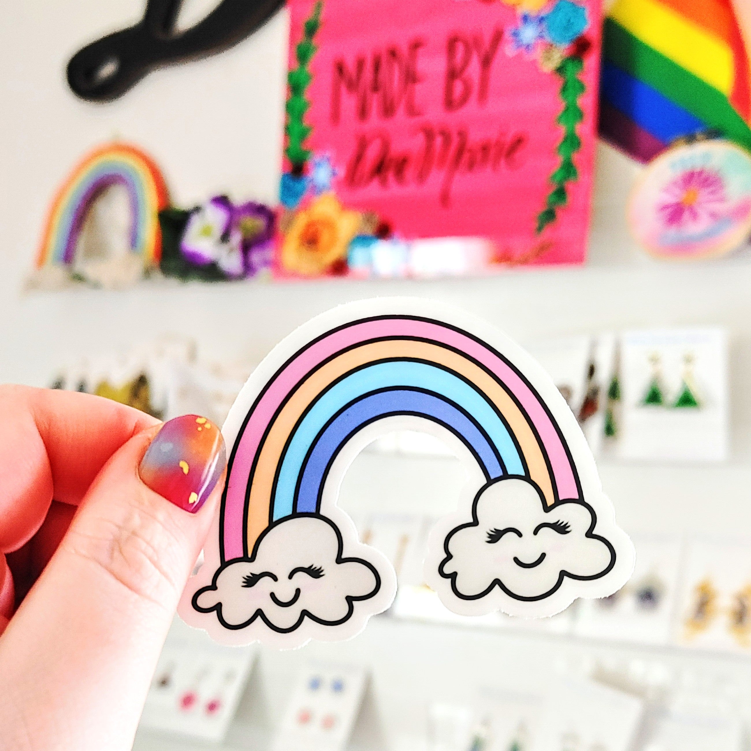 Happy Rainbow Sticker – madebydeemarie