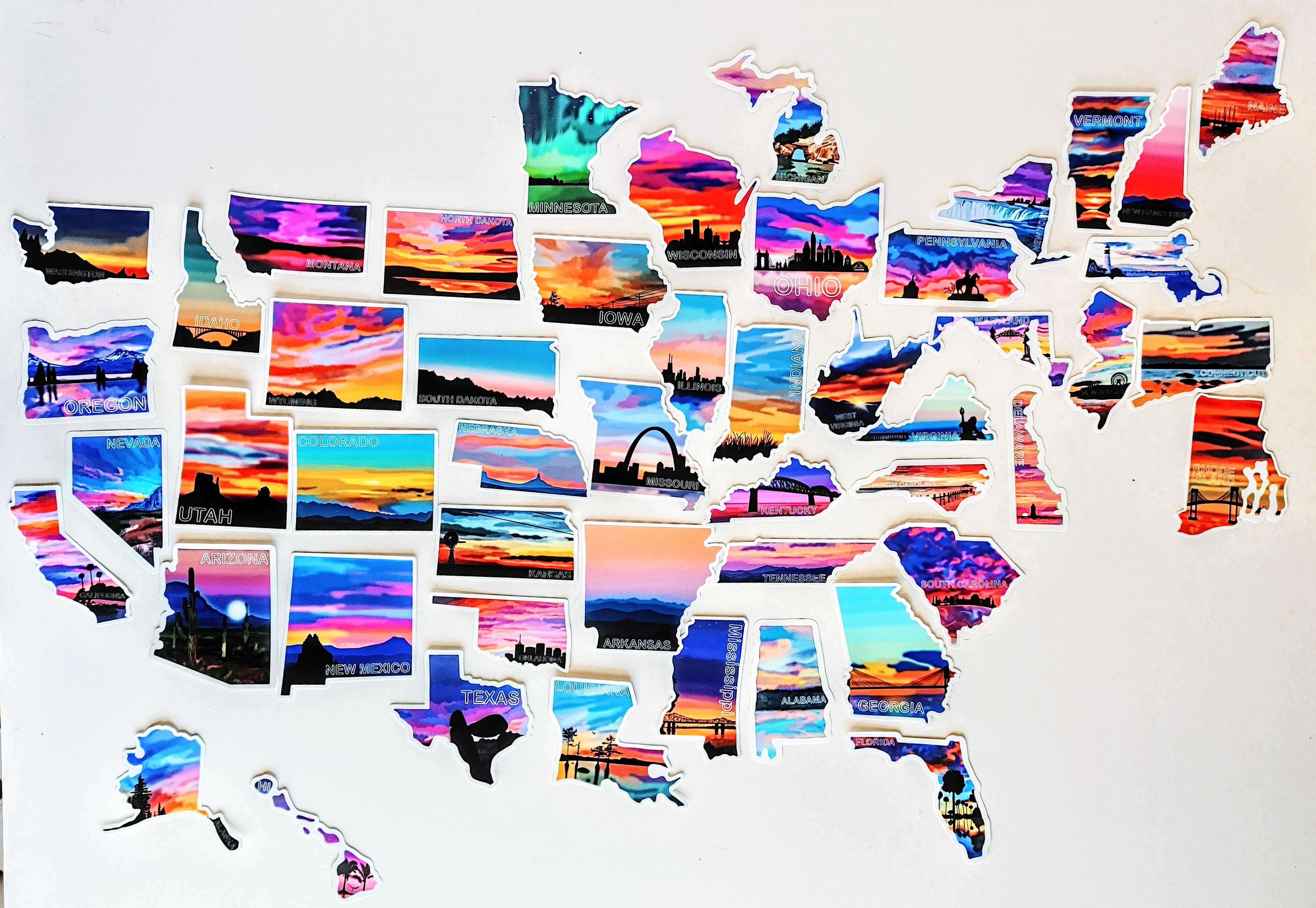 USA State Stickers – madebydeemarie
